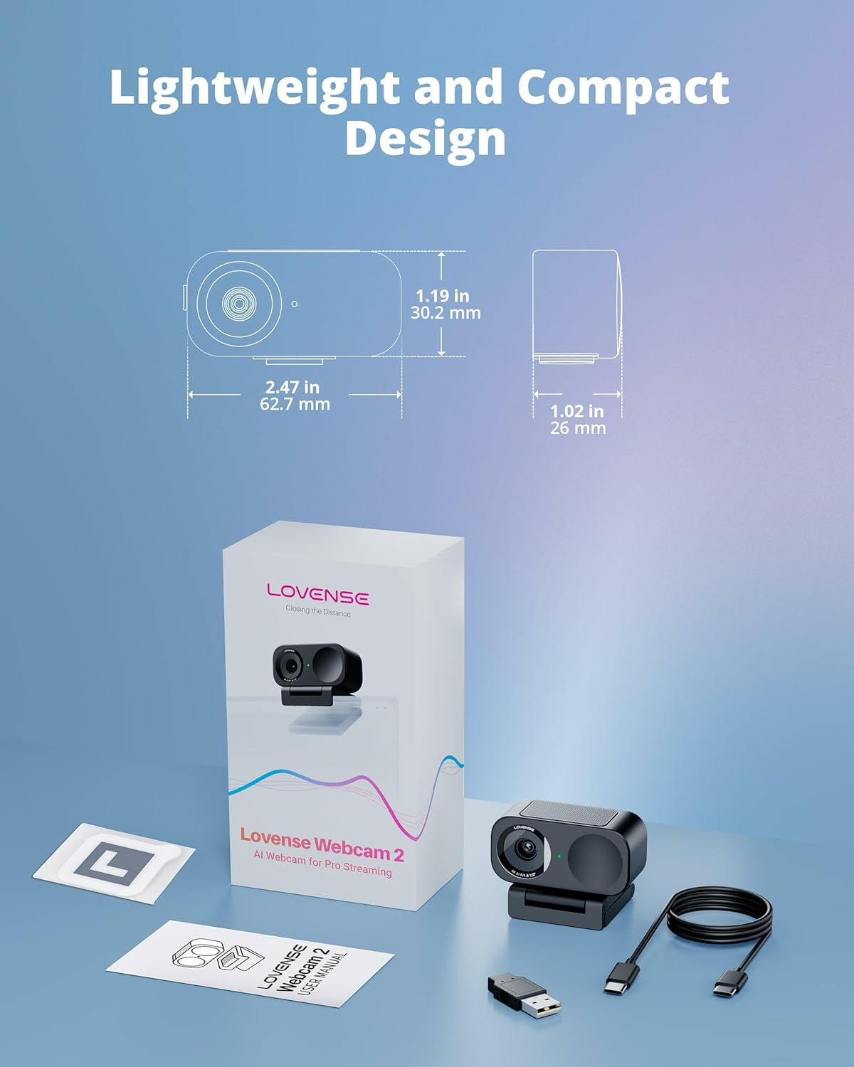 Webcam 2 Lovense 4k 60fps Para Camgirl e Streaming Profissional