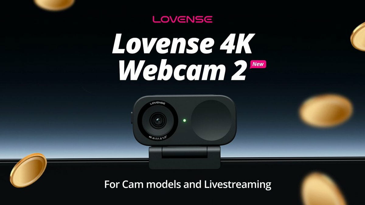 Webcam 2 Lovense 4k 60fps Para Camgirl e Streaming Profissional
